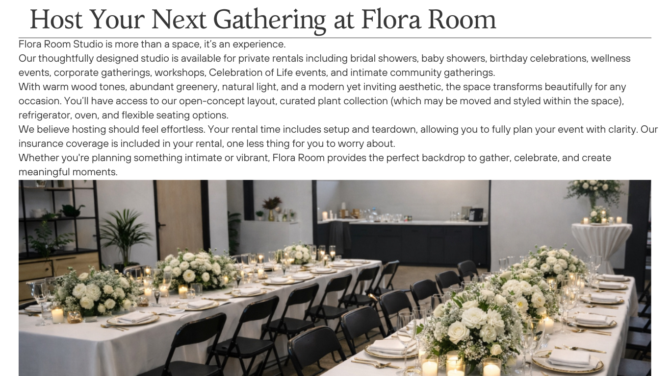 Flora Room Studio-Florist and Yoga Classes
